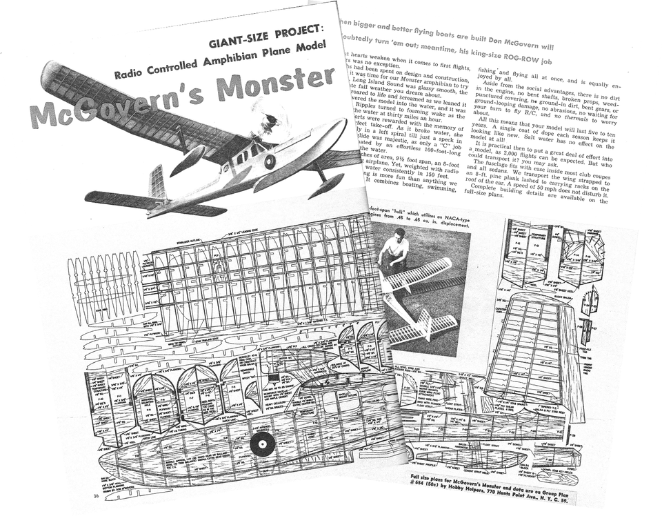 CUSTOM PRIVATEER PLAN to Build McGovern's 114" RC Amphibian Model ...