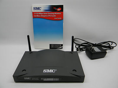 SMC Networks 2.4GHz Wireless Cable/DSL Broadband Router NEARNEW #00202 ...