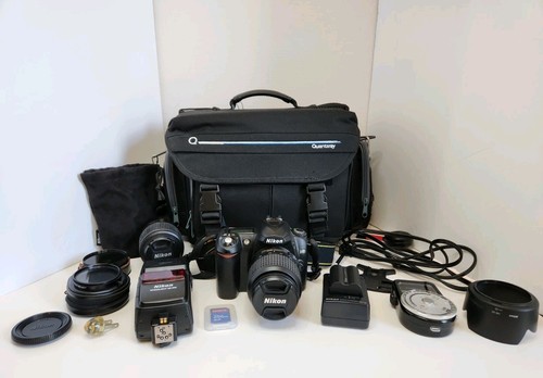 Nikon D50 6.1MP Digital SLR Camera Bundle Case Lens Battery Charger ...