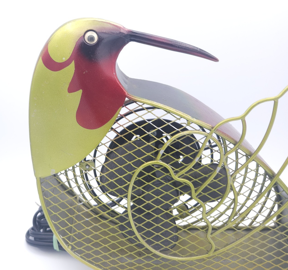 Vintage Metal Bird Fan Sculpture Decorative Desk Fan – Retro Mid ...
