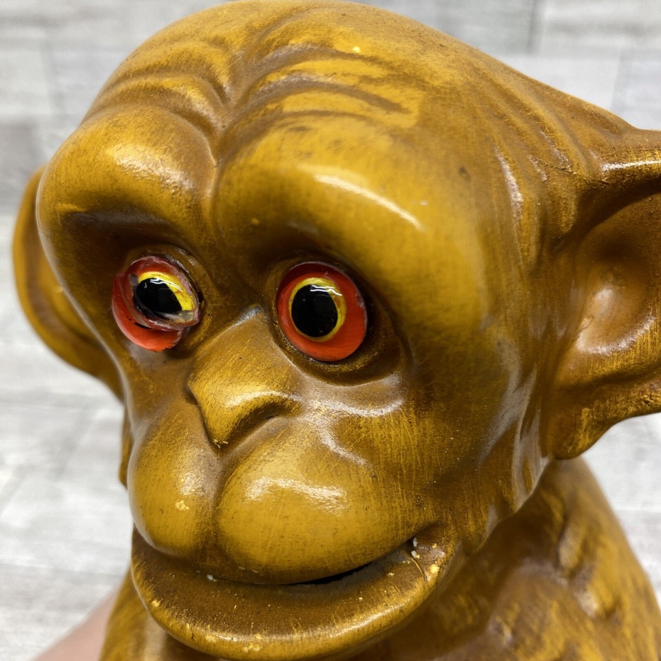 Vintage Haeger Monkey Coin Bank w/stopper | eBay
