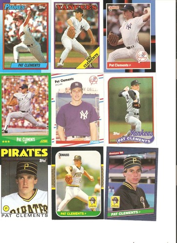 18 CARD PAT CLEMENTS BASEBALL CARD LOT 102 | eBay