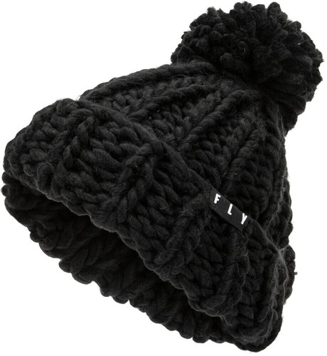 FLY RACING WOMEN'S FLY CHUNKY POM BEANIE BLACK | eBay