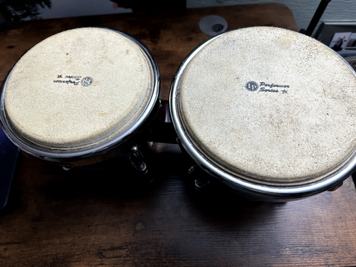 Latin Percussion LP M Cohen Performer Series BONGOS Brown w/Chrome | eBay