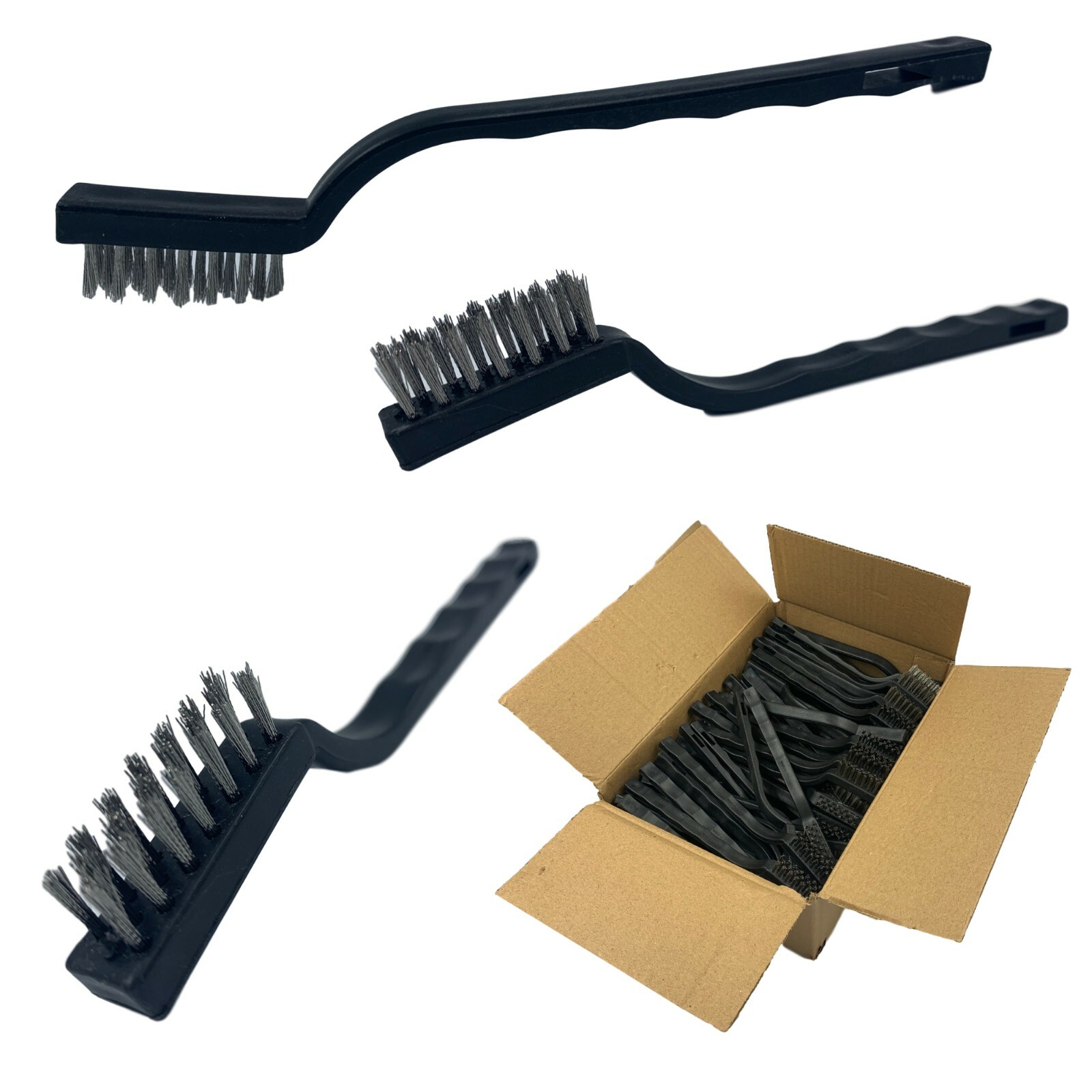 Small Wire Brush Set Steel Brass Nylon Bristle Mini Rust Removal ...