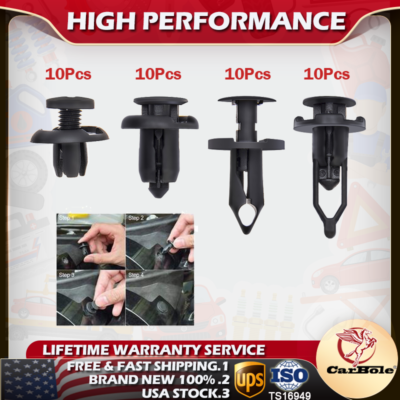 40PCS Plastic Push Pin Fastener Rivet Clips for Chevrolet Ford GMC 2.0 ...