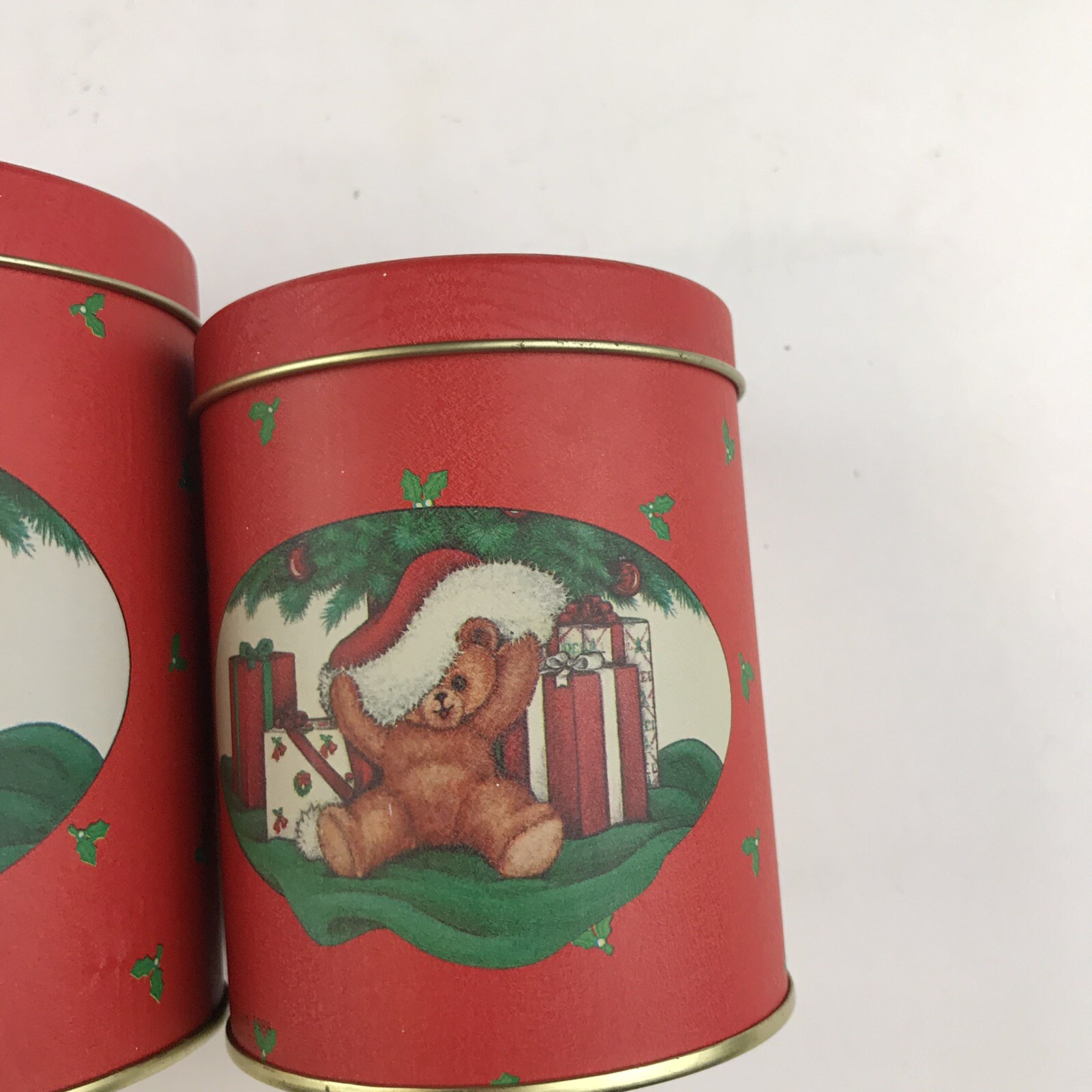 Vintage Tin Nested Cans 1988 House of Lloyd Christmas Red Tin Canisters ...