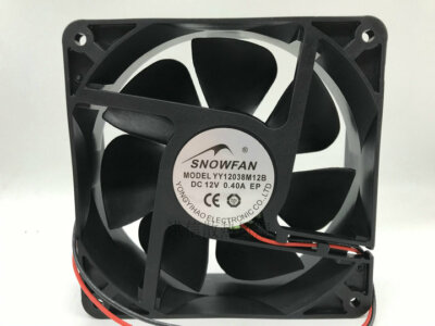 1pcs SNOWFAN YY12038M12B DC12V 0.40A 12CM 2-wire gale volume cooling ...