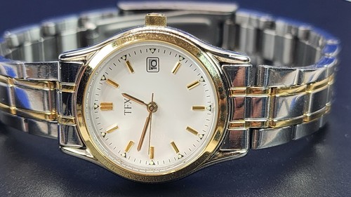 TFX by Bulova Watch 38M100, Lady or Men Gold and Silver Tone with Date ...