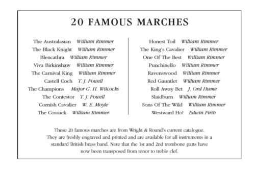 20 Famous Marches - Various Instruments - Part Book - A5 Sheet Music ...