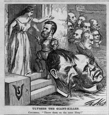 COLUMBIA REBEL HEADS ULYSSES GRANT THE GIANT KILLER ENGRAVING BY THOMAS ...