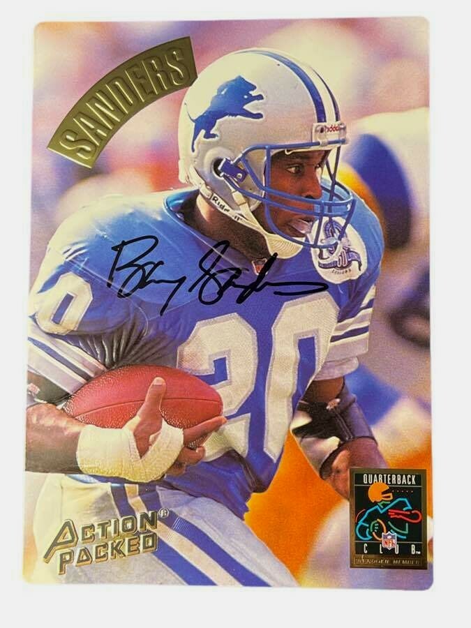 Barry Sanders Autographed Memorabilia | Signed Photo, Jersey ...