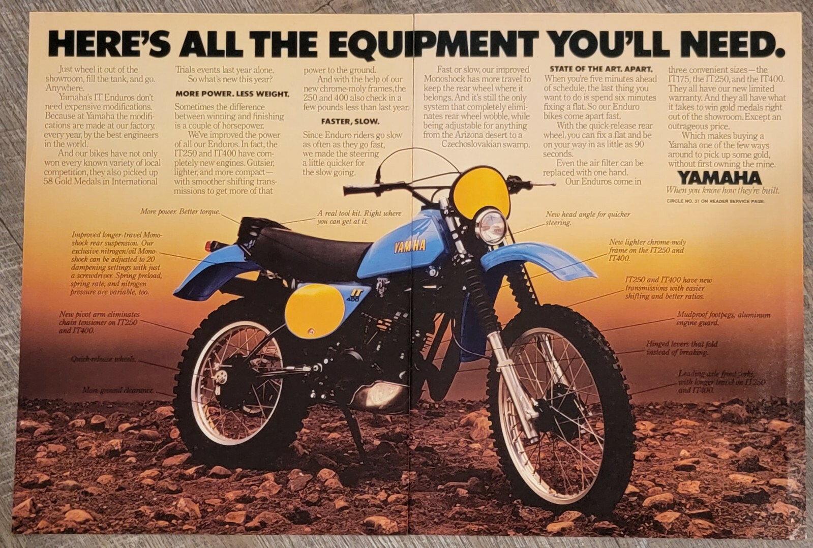 1978 Yamaha IT400 Motorcycle 2 page Print Ad | eBay