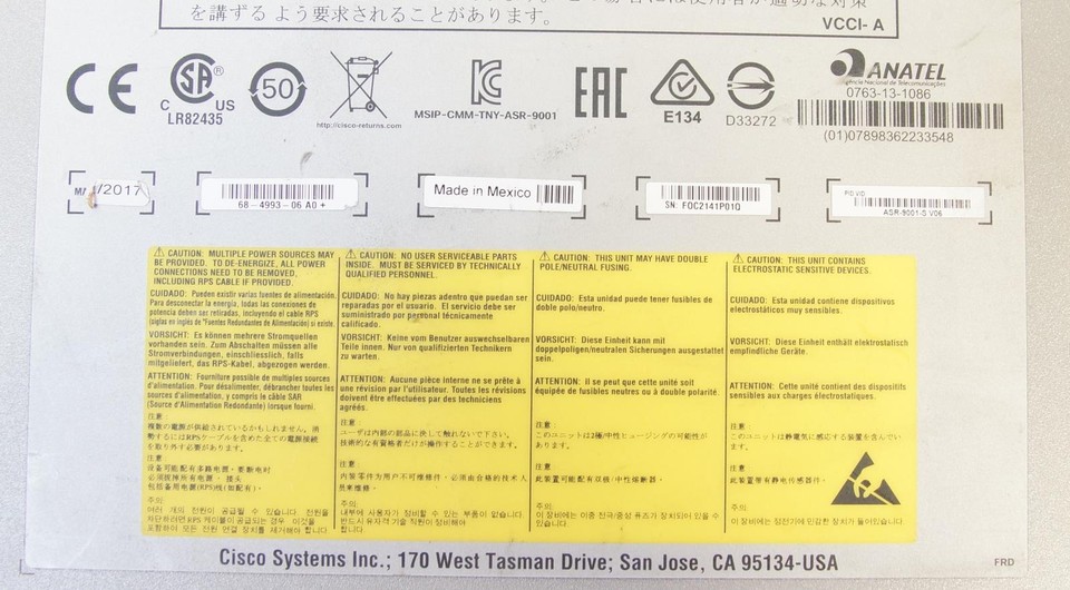 Cisco ASR 9001-S 9000 Series Aggregation Services Router with Dual PSU ...