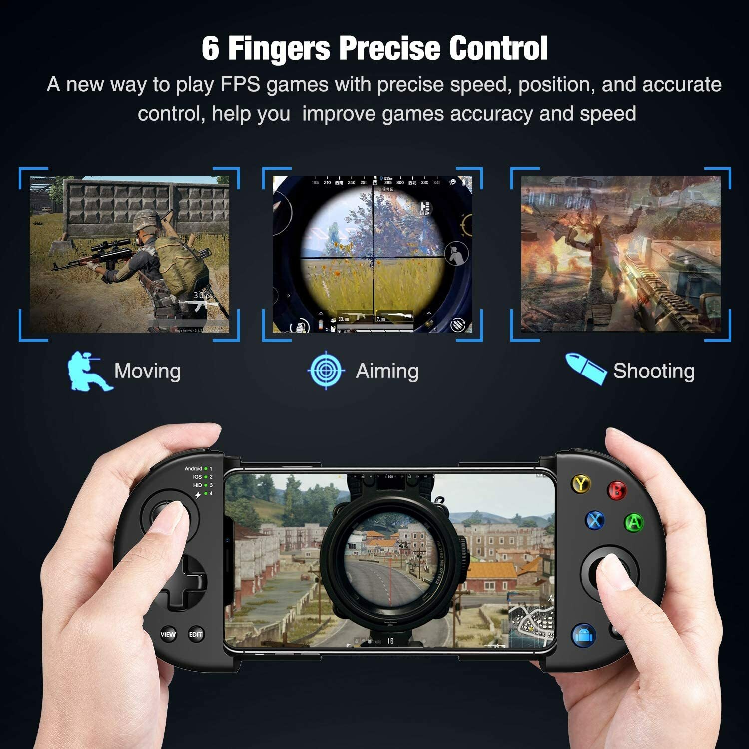 BEBONCOOL Mobile Controller for Android, PUBG Mobile Game Controller with Trig | eBay