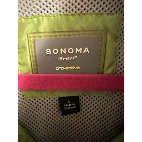 Sonoma Womens Size Large ProActive Jacket Lime Green Inner Pockets ...