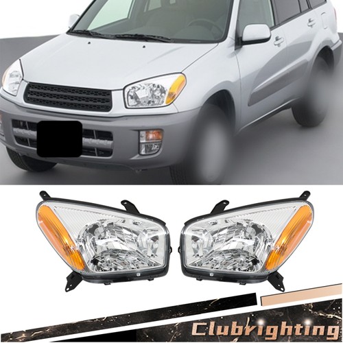 For Toyota RAV4 2001 2002 03 Left&Right SIde Chrome Headlights Assembly ...