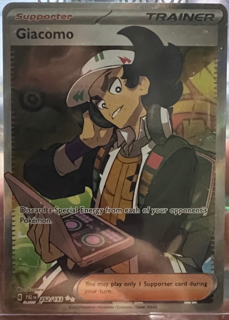 GIACOMO 252/193 NM - Paldea Evolved Pokemon Card - Full Art Trainer | eBay
