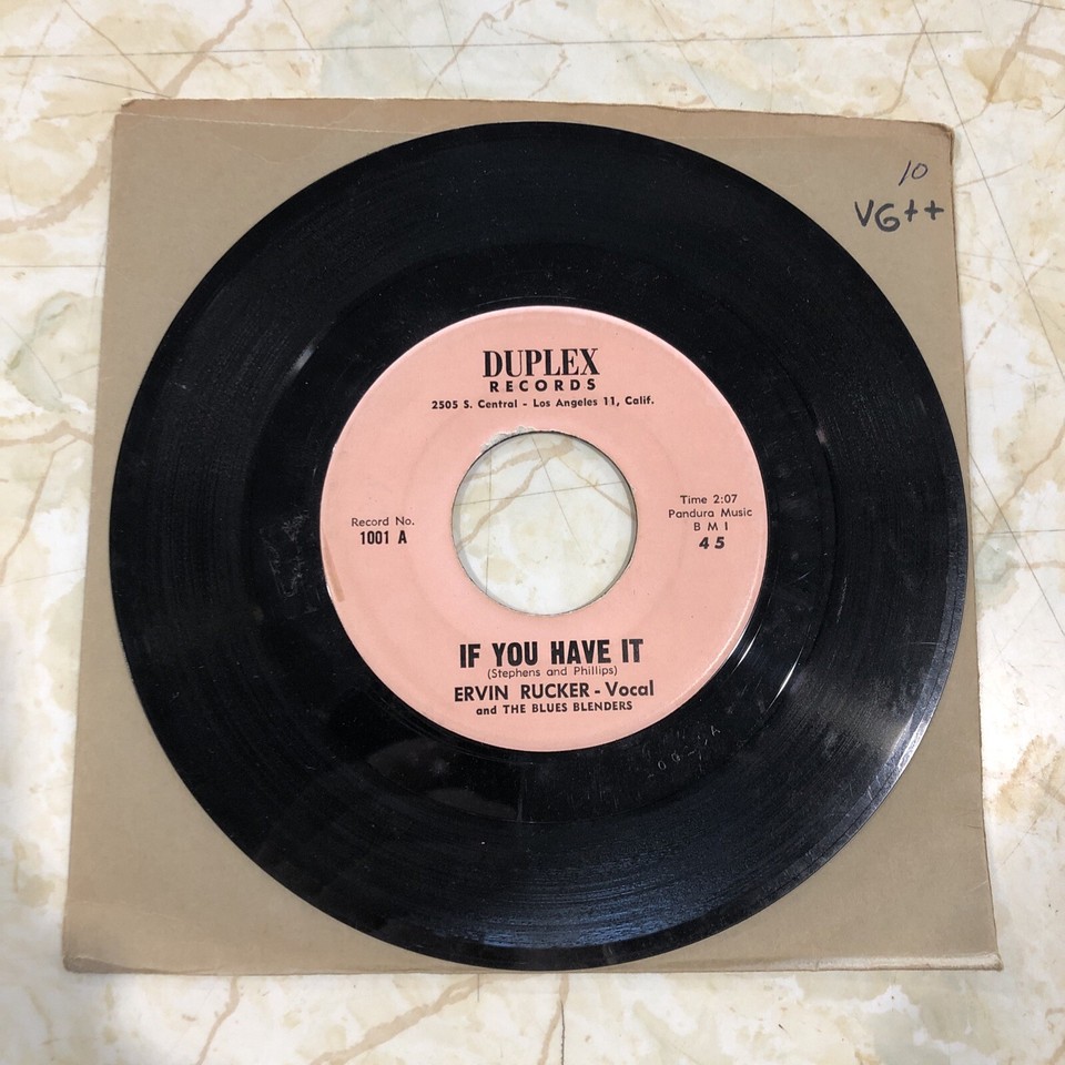 Ervin Rucker and The Blues Benders If You Have It 1964 Super Rare R+B ...