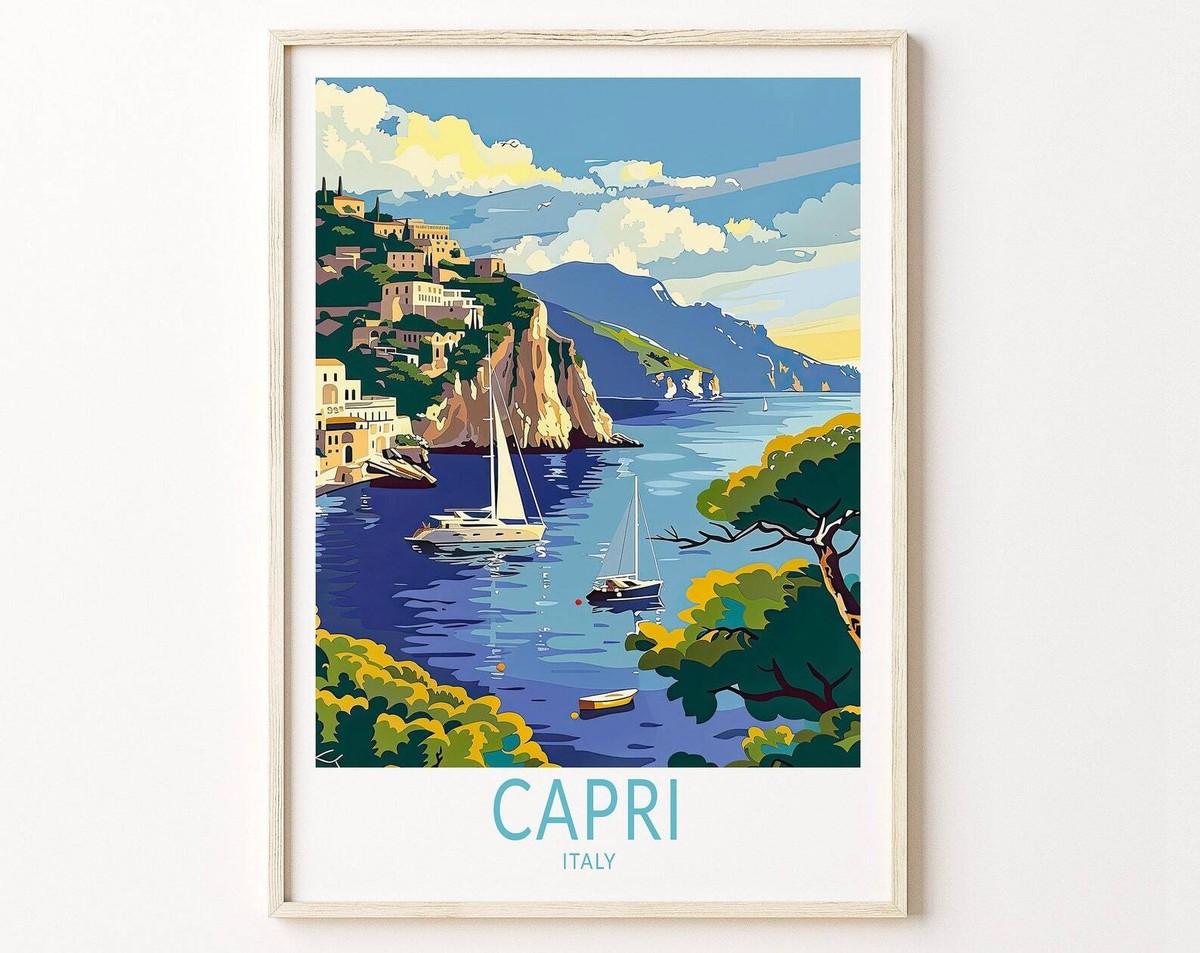 Capri Italy Photos And Poster Capri, Italy Italia Coast Vintage Travel