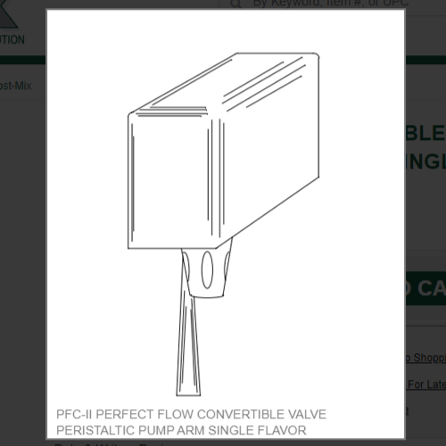PFC-II PERFECT FLOW CONVERTIBLE VALVE PERISTALTIC PUMP ARM SINGLE ...