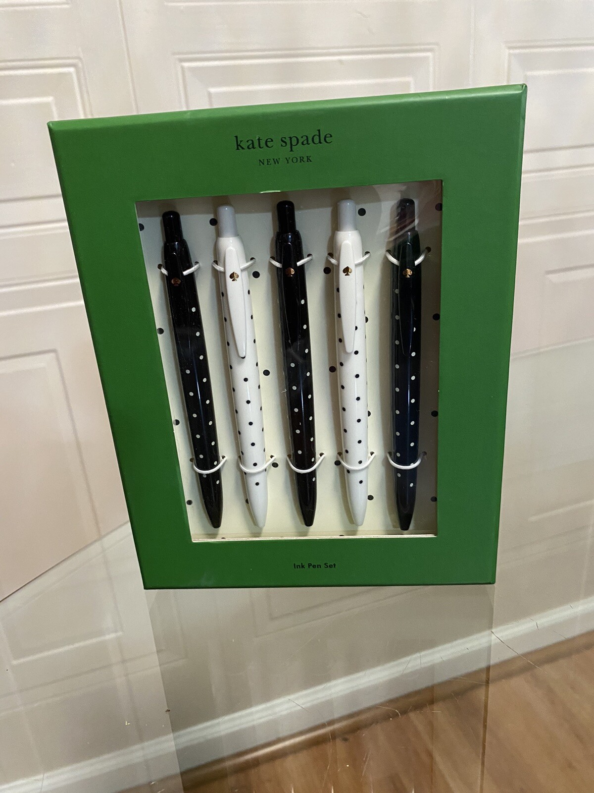 Kate Spade New York Black Dot Ink Pen Set of 5 Pens Black Ink New In ...