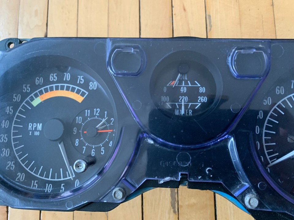 73-78 FIREBIRD TRANS AM SD 455 GAUGE CLUSTER 160 MPH 8000 RPM VERY NICE ...