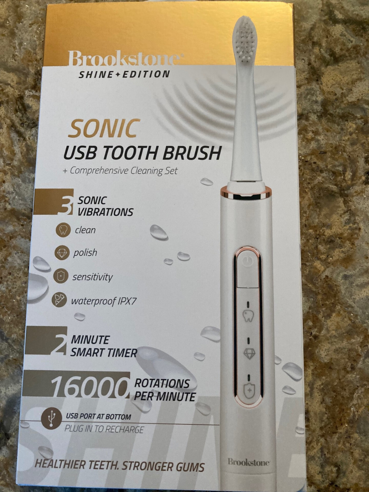 Brookstone Shine Edition USB Sonic Tooth Brush | eBay