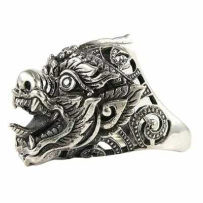 Sterling Silver Hanuman Tattoo Ring | eBay