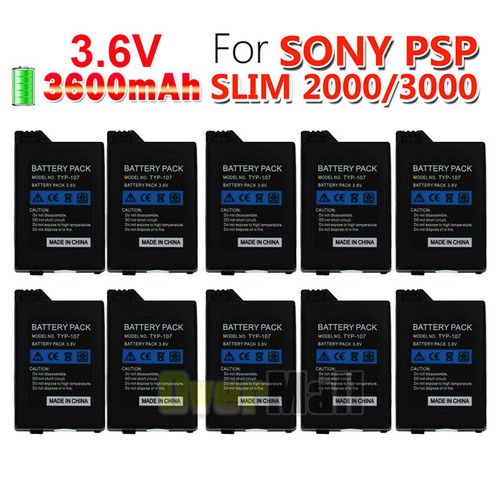 10pcs 3600mAh BATTERY PACK FOR PSP 3000 3001 3003 3004 lite PSP 2000 ...