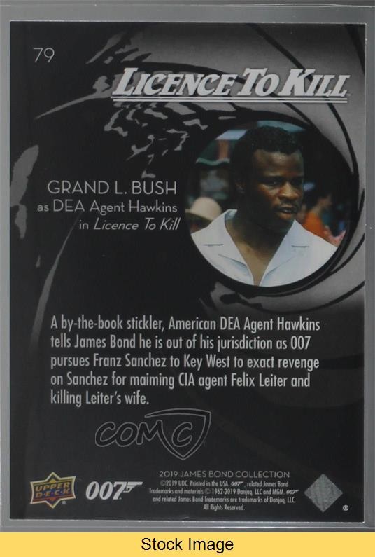 2019 James Bond Collection Silver Foil Grand L Bush DEA Agent Hawkins ...