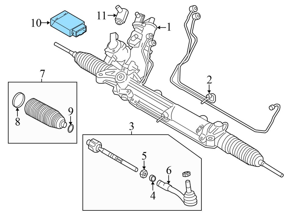2011-2015 BMW 535I XDRIVE F10 - Steering Servotronic Control Module ...