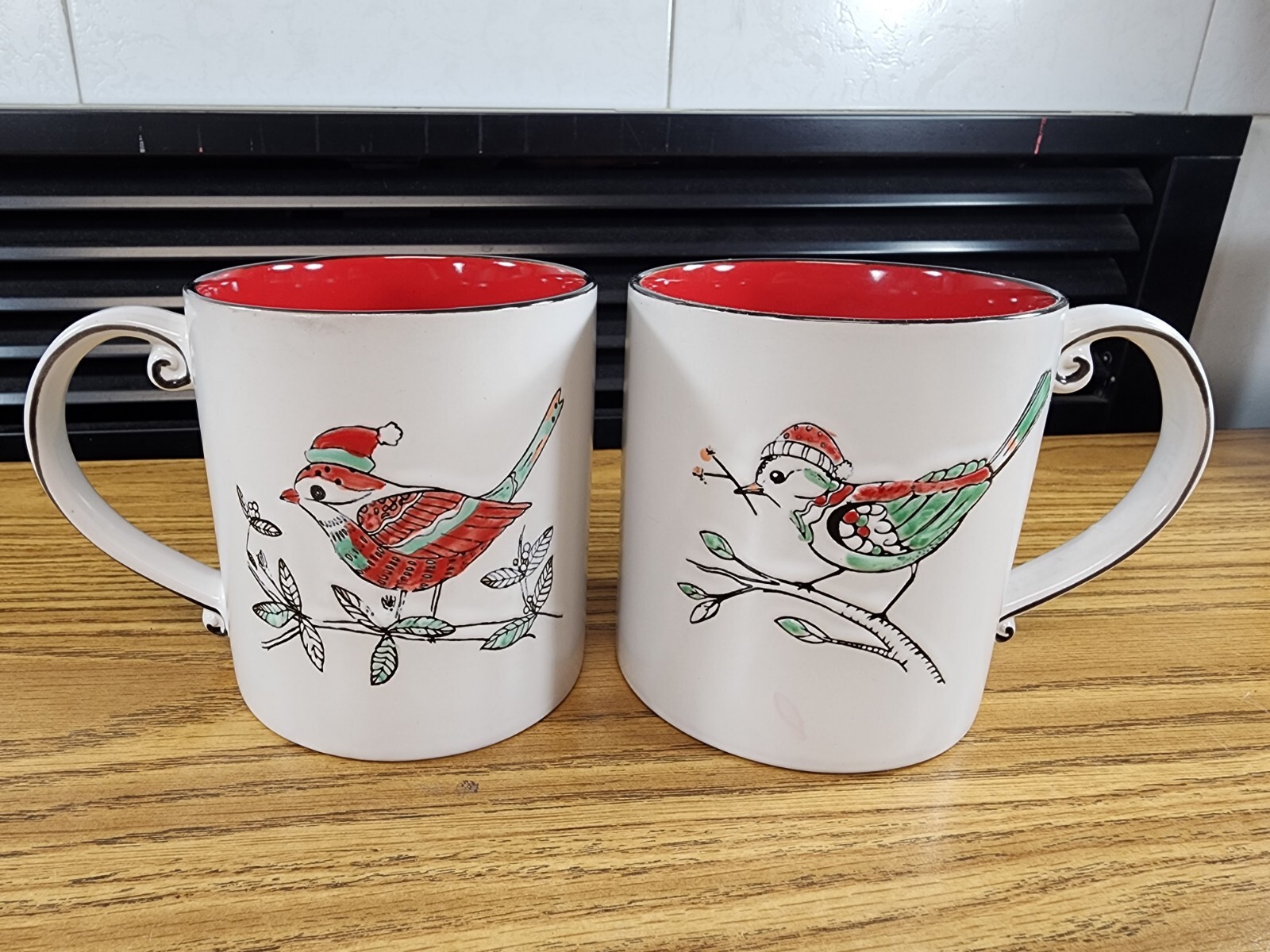 2 Ceramic Coffee Mugs Spectrum Designz 2018 Christmas Holiday Ornament ...