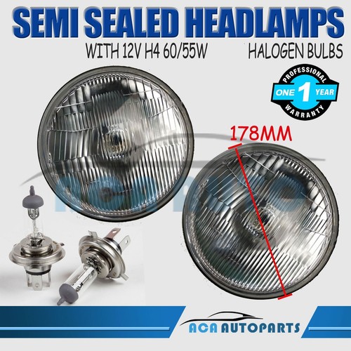 H4 Headlight Conversion Kit - 7" Round 12 Volt 178mm - 60/55W Halogen ...