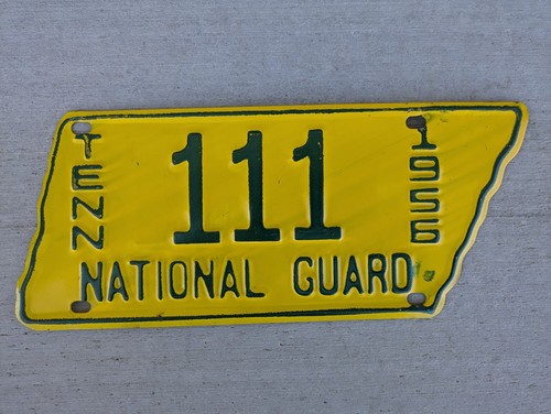 1956 Tennessee National Guard license plate #111 - Triple one's | eBay