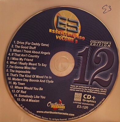 E3 12 ESSENTIAL 450 COLLECTION CHARTBUSTER KARAOKE CDG | eBay