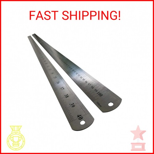 Large Stainless Steel Ruler Rule Measuring Measure Straight Edge 1 ...