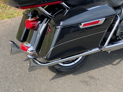 Chrome 1-7/8" Fishtail Drag Pipe Slip On 33 Inch Mufflers Exhaust ...