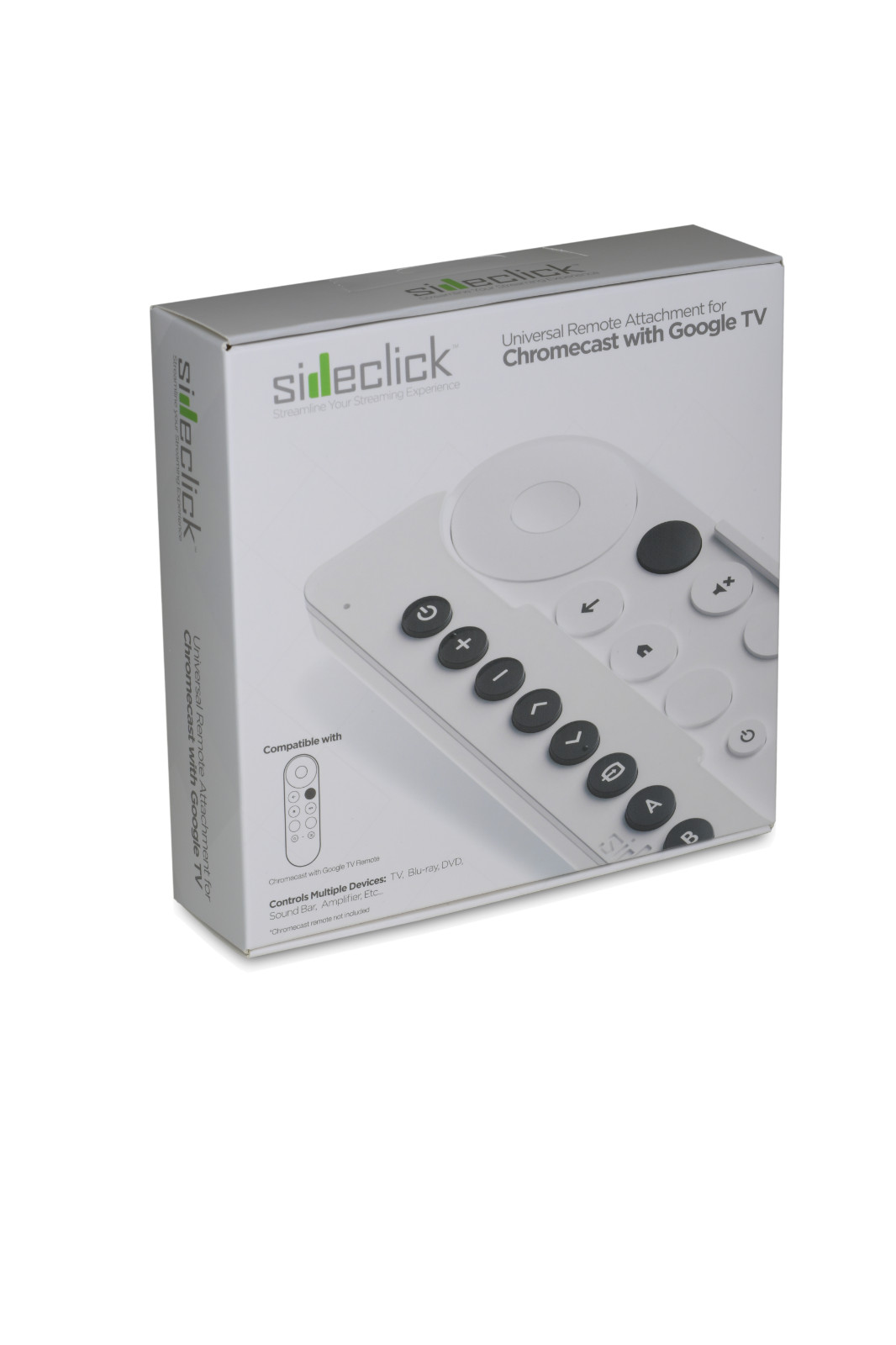 SIDECLICK Remote Control Attachment for CHROMECAST w/ GOOGLE TV