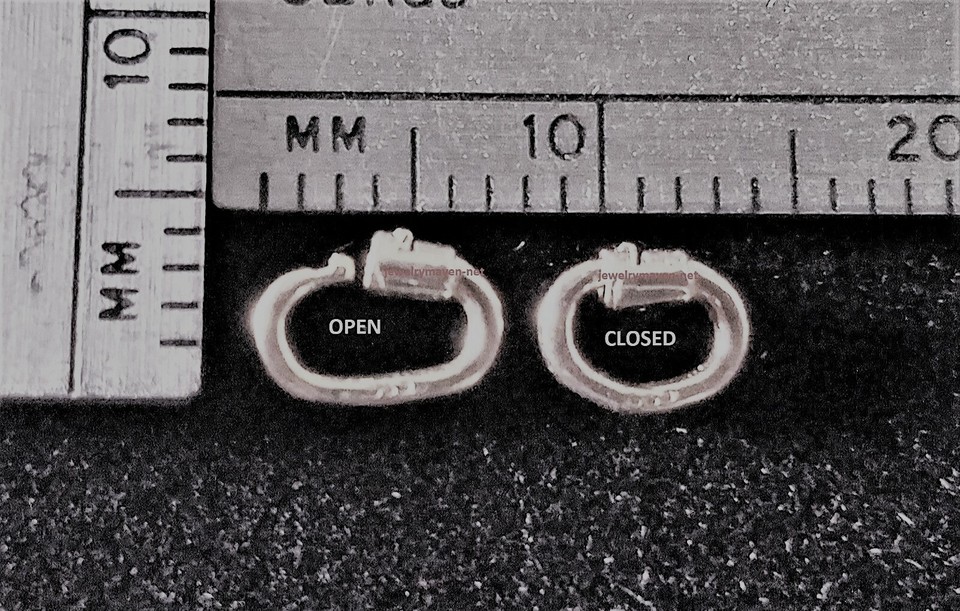 TINY 50 STERLING SILVER 925 Link Lock Jump Ring Bail Charm Connector 4 ...