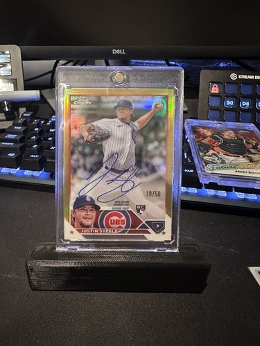 2023 Topps Chrome - Rookie Autographs Gold Refractor #RA-JST Justin ...