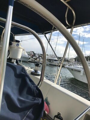 FOR ISLANDER YACHT LEATHER STEERING WHEEL COVER 50''- 59'' CHOSEN ...