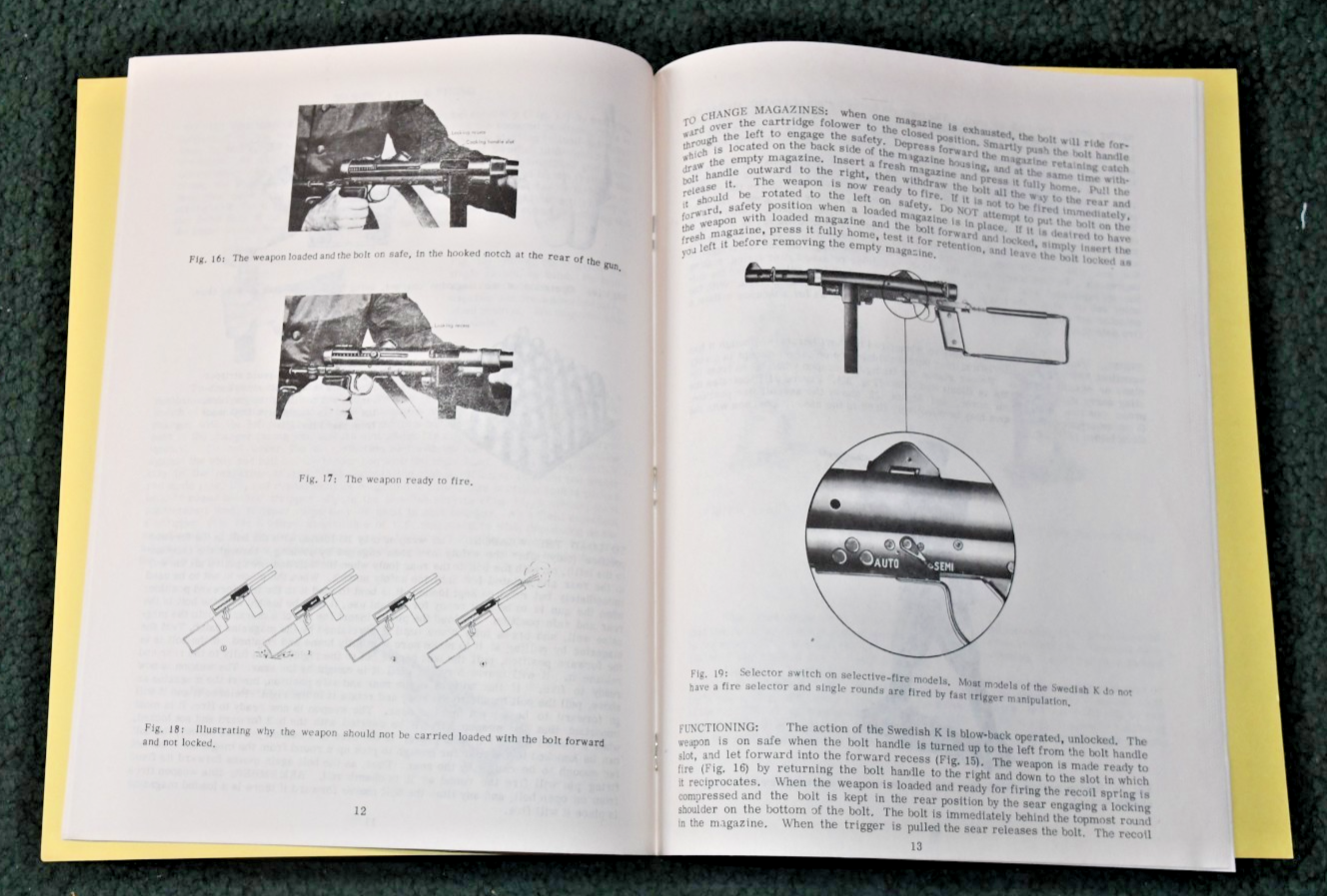 M45, M45B SWEDISH K SUBMACHINE GUN MANUAL new single copy*/ | eBay