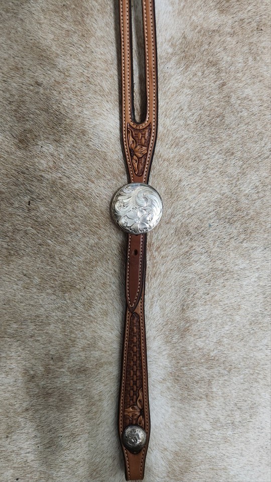 STUNNING VOGT STERLING SILVER SLOT EAR HEADSTALL BRIDLE - RANCH ...