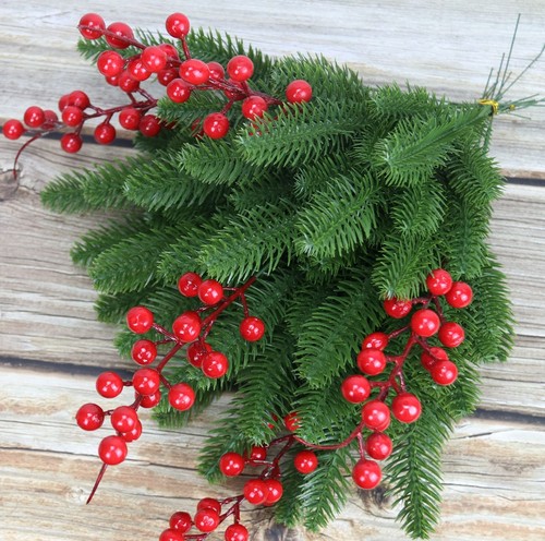60 Pcs Artificial Pine Branches, Christmas Tree Filler Branches ...