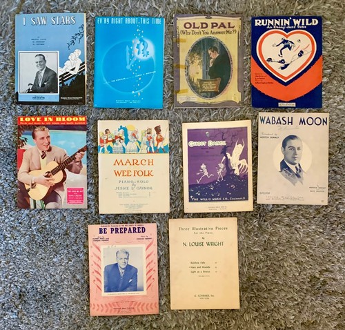 100 Pieces of Vintage Piano Sheet Music - Mostly 1920s & 1930s | eBay