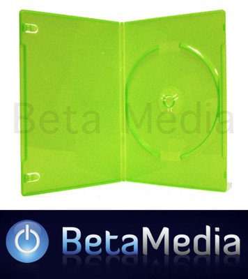5 x Single Green 14mm Quality CD / DVD Cover Cases - Standard Size Case ...