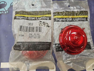 2 Pack Vintage Signal-Stat Turn Signal Red Round Replacement Lens 9010 ...