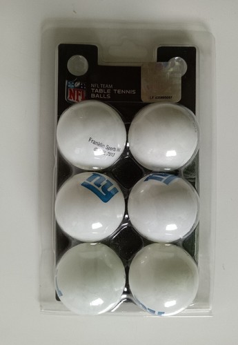NFL NEW YORK GIANTS Ping Pong Balls 6 Pack | eBay