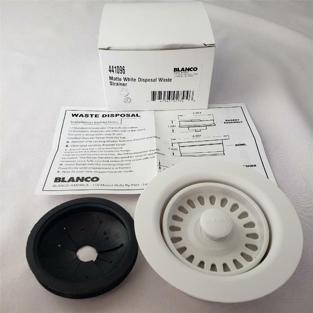 Blanco 441096 Sink Waste Disposer Stopper Strainer Unit White for sale ...